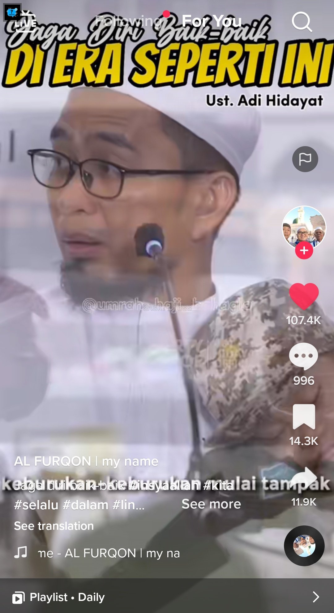 Askrlfess on Twitter: "[Askrl] yang muslim liat video ini deh di tiktok, jaga jaga ya guys ...