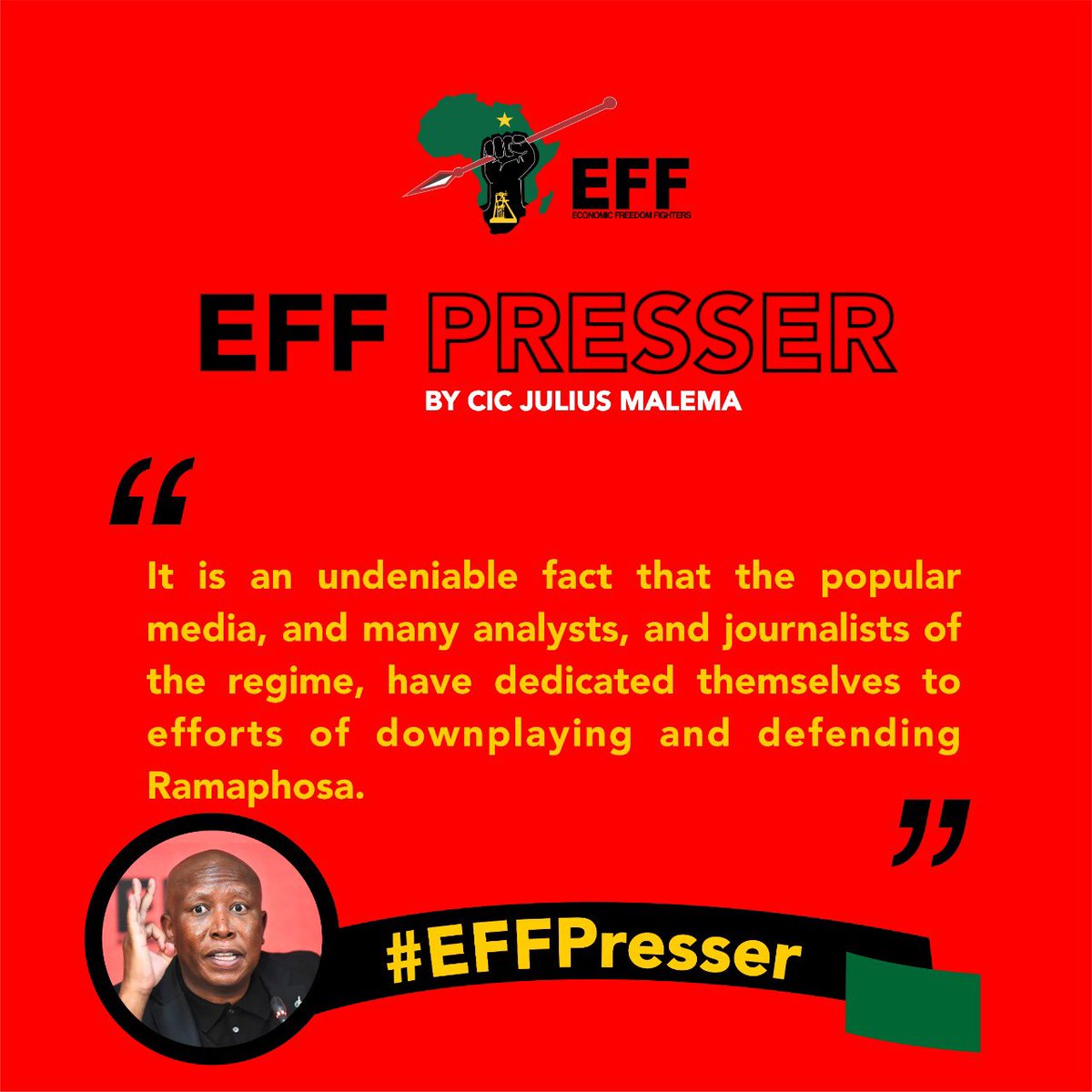 Economic Freedom Fighters on Twitter: "Popular media has allowed Ramaphosa to parade himself as ...