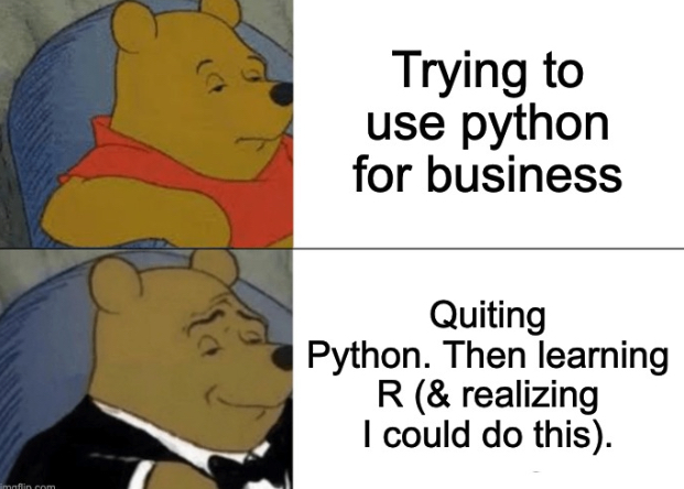 People are shocked when they learn that I picked R over Python. It’s a ...