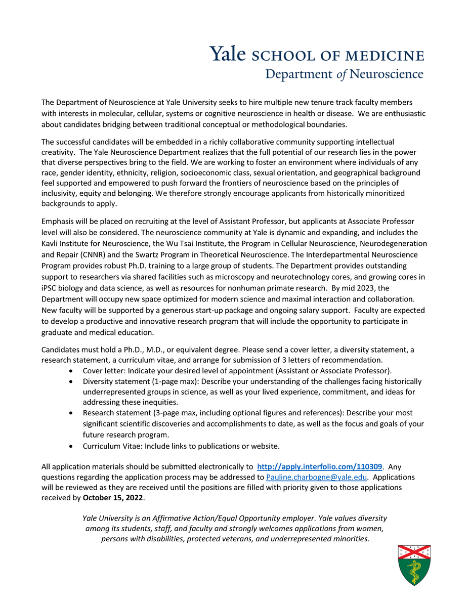 Yale Neuroscience On Twitter Job Alert We Are Hiring multiple Tenure Track Faculty yale-neuroscience-on-twitter-job-alert-we-are-hiring-multiple-tenure-track-faculty