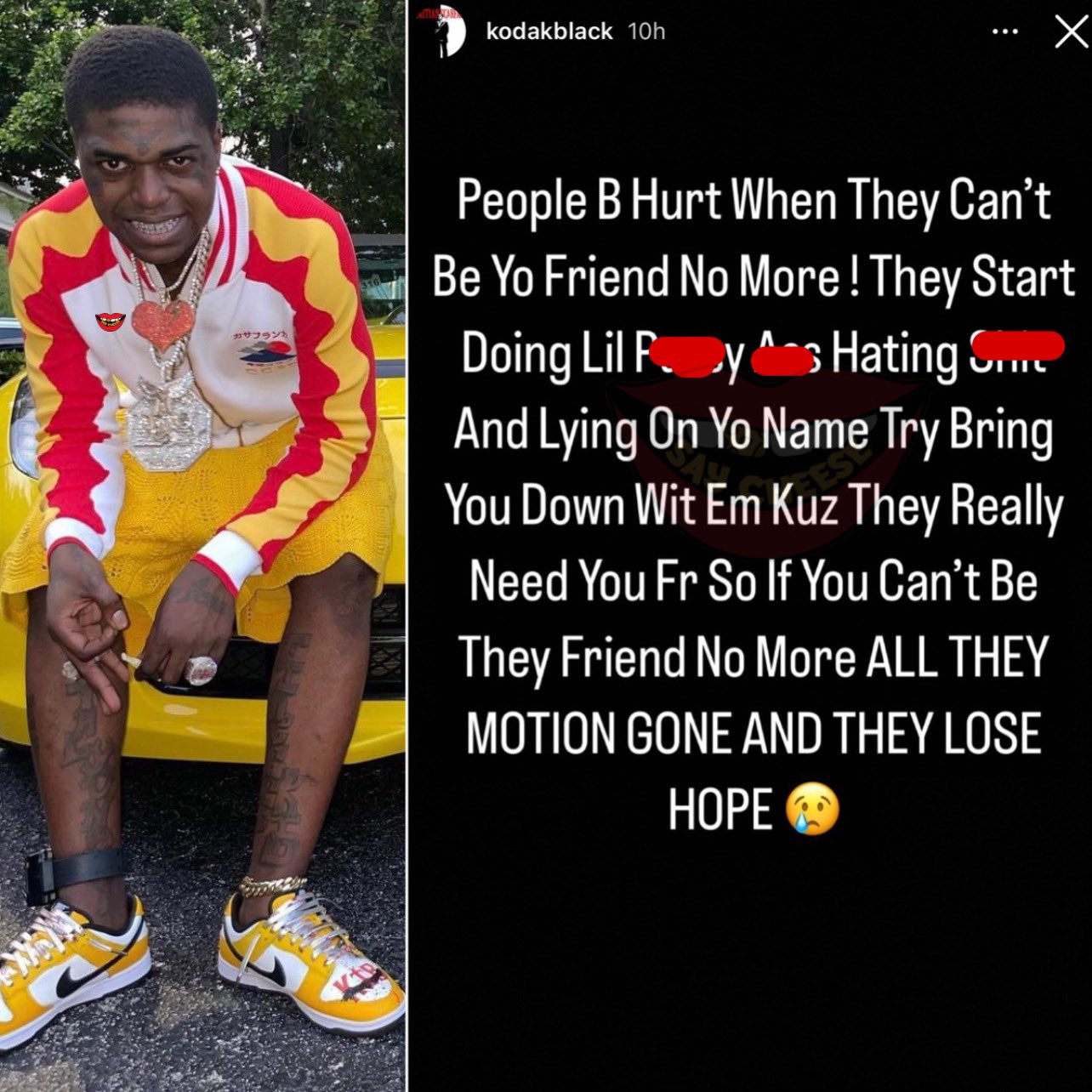 SAY CHEESE! 👄🧀 on Twitter: "Kodak Black seemingly responds to Jackboy’s ...