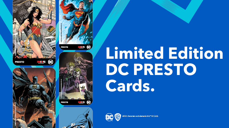PRESTO card on Twitter: "PRESTO has limited edition DC character PRESTO cards. Buy 1 of 5 DC ...