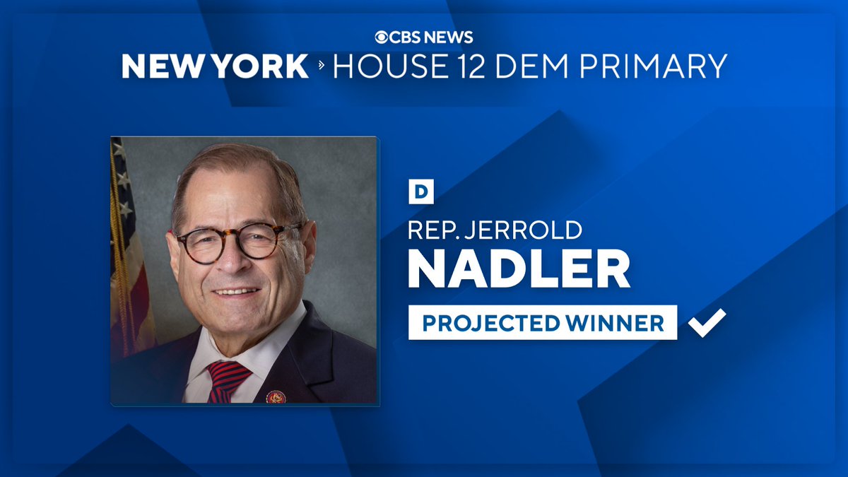 CBS News projects incumbent Rep. Jerrold Nadler wins the Democratic ...