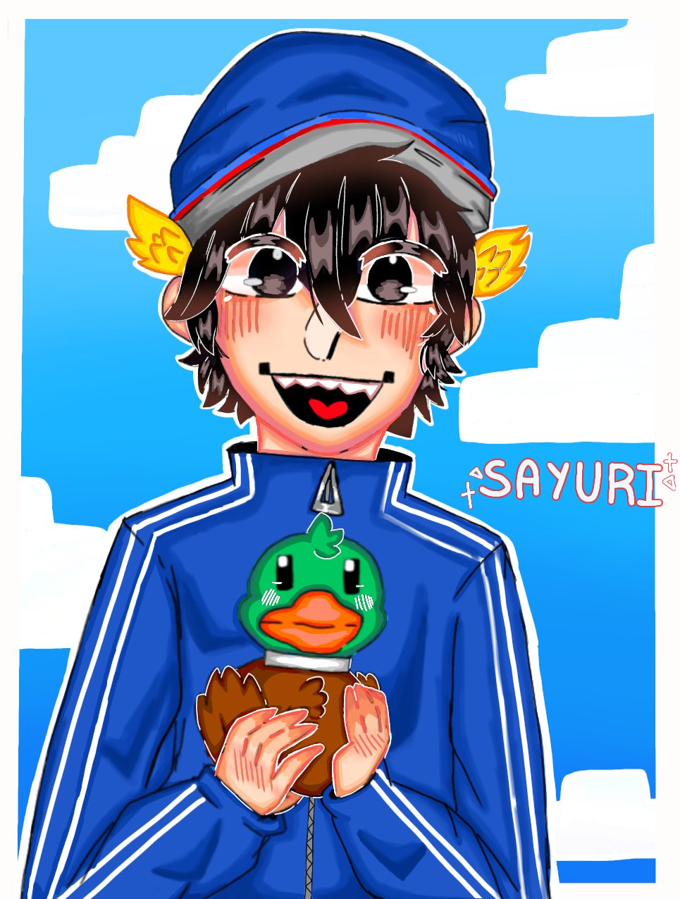 Sayuri ⊹ᰔᩚ ٭ on Twitter: "Este es dibujito de Quackity🦆 que hice(*ゝωб*)b *, me apoyarían mucho ...