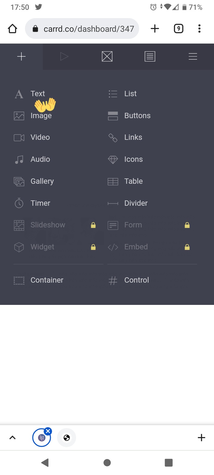 carrd helper ★ reqs open on Twitter: "Vão em Text, escreva o que tá na foto (ou qualquer outra ...
