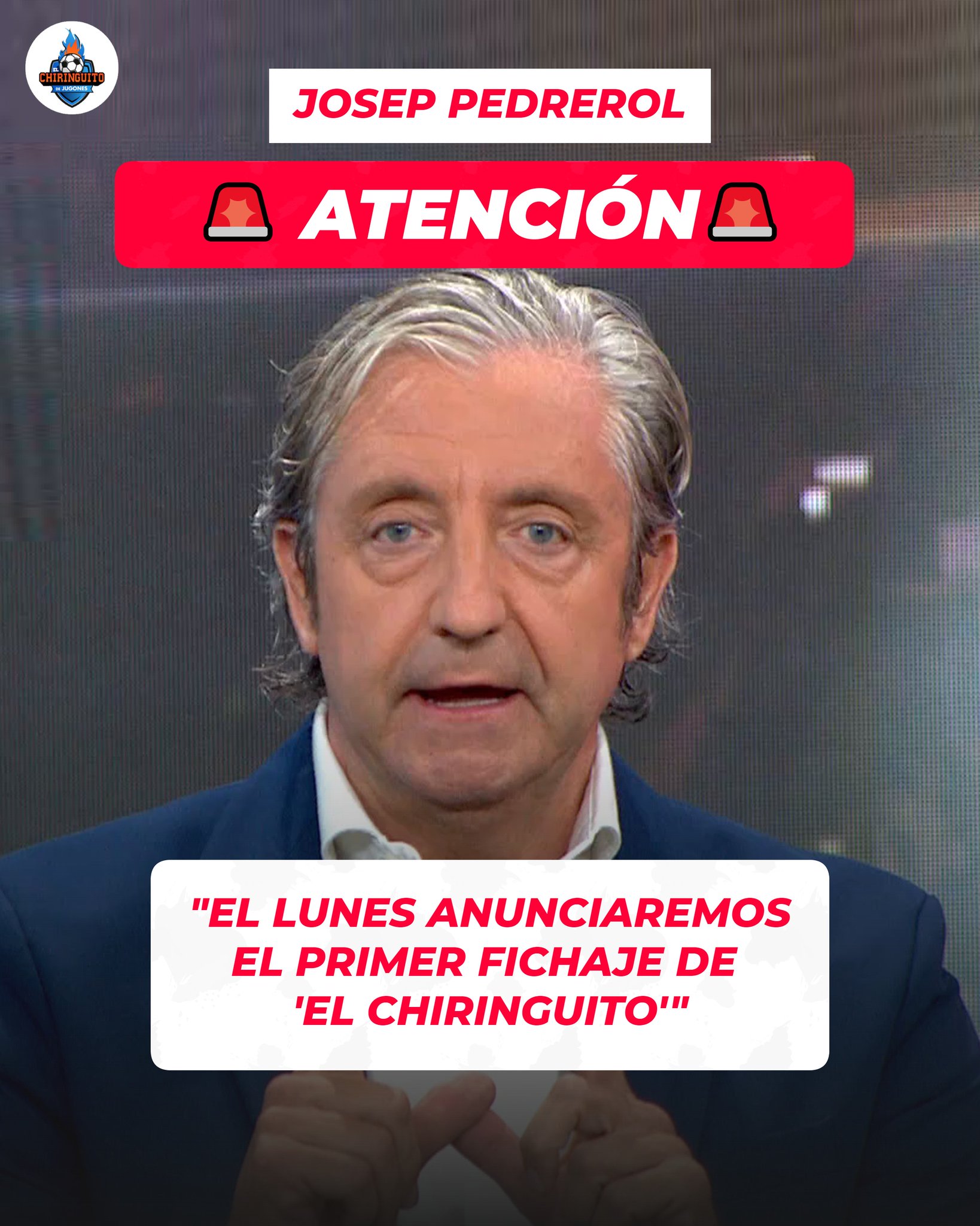 El Chiringuito TV on Twitter: "🚨🚨 ¡BOOOOMBAZO! 🚨🚨 💣 "El LUNES anunciaremos el primer FICHAJE de ...