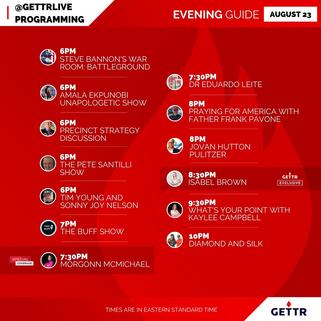 GETTR on Twitter: "Stop by and watch some of the great livestreams on GETTR tonight! Don’t miss ...