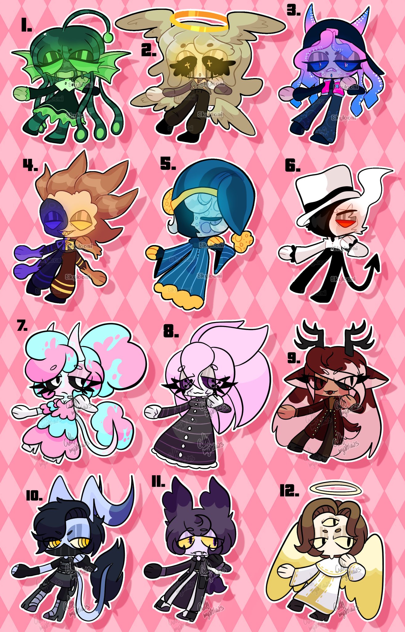 Skyloomi on Twitter: "💙ADOPTS!: all 21$ each! (PayPal!) 💙ALL ARE OPEN! 💙COLLAB WITH @GTB_Studio ...