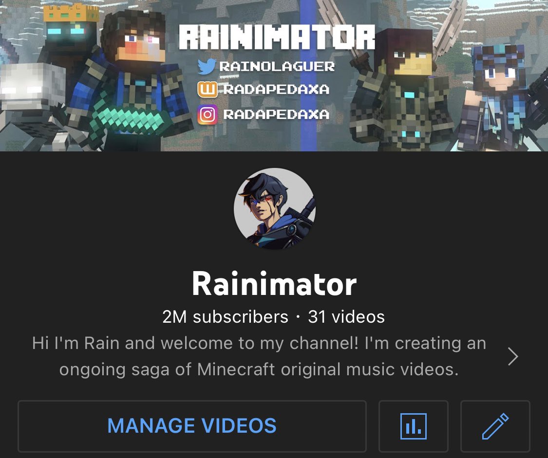 Rainimator on Twitter: "Thanks for 2 mil! 🥳 https://t.co/rIshvT2GQv" / Twitter