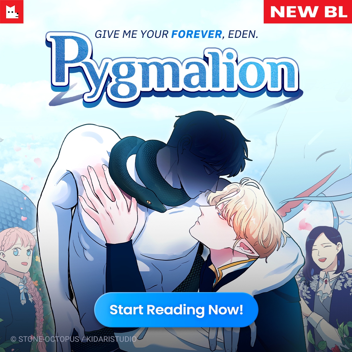 LEZHIN COMICS on Twitter: "🪨NEW BL🪨A well-respected knight has now turned into stone from his ...