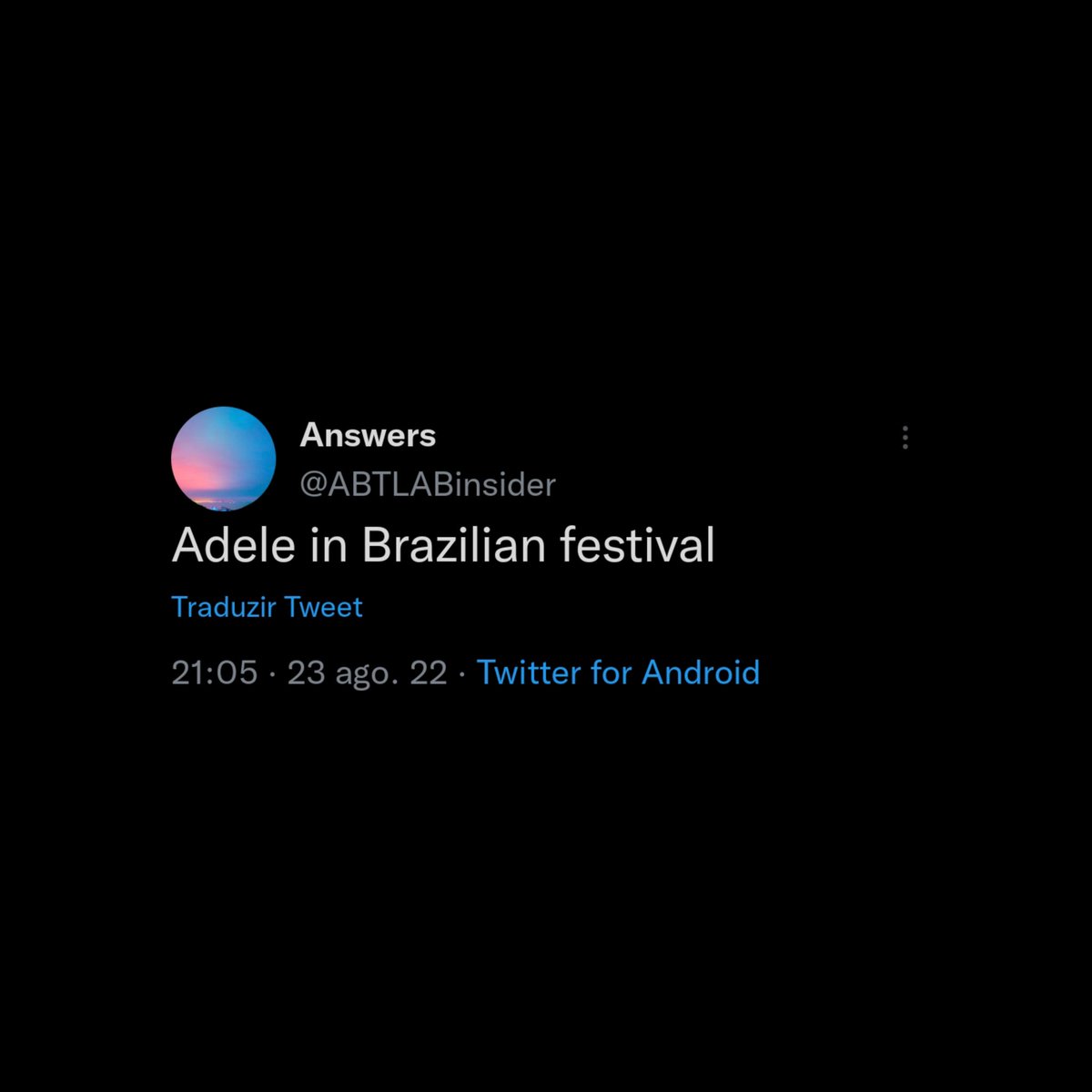 Info Adele on Twitter: "🚨 SERÁ? De acordo com um insider, Adele cantará em um festival brasileiro!"