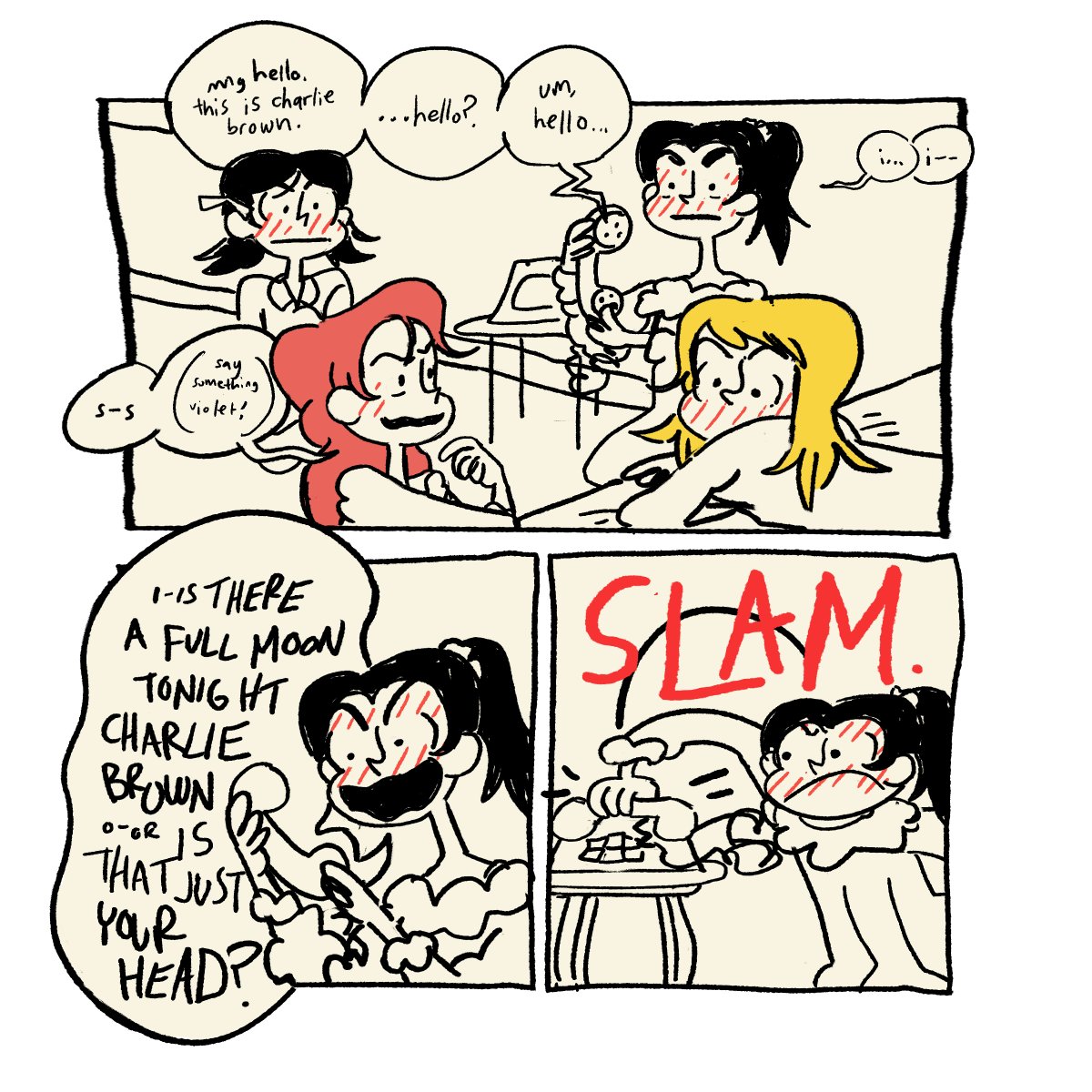 a (teen-age) peanuts comic
