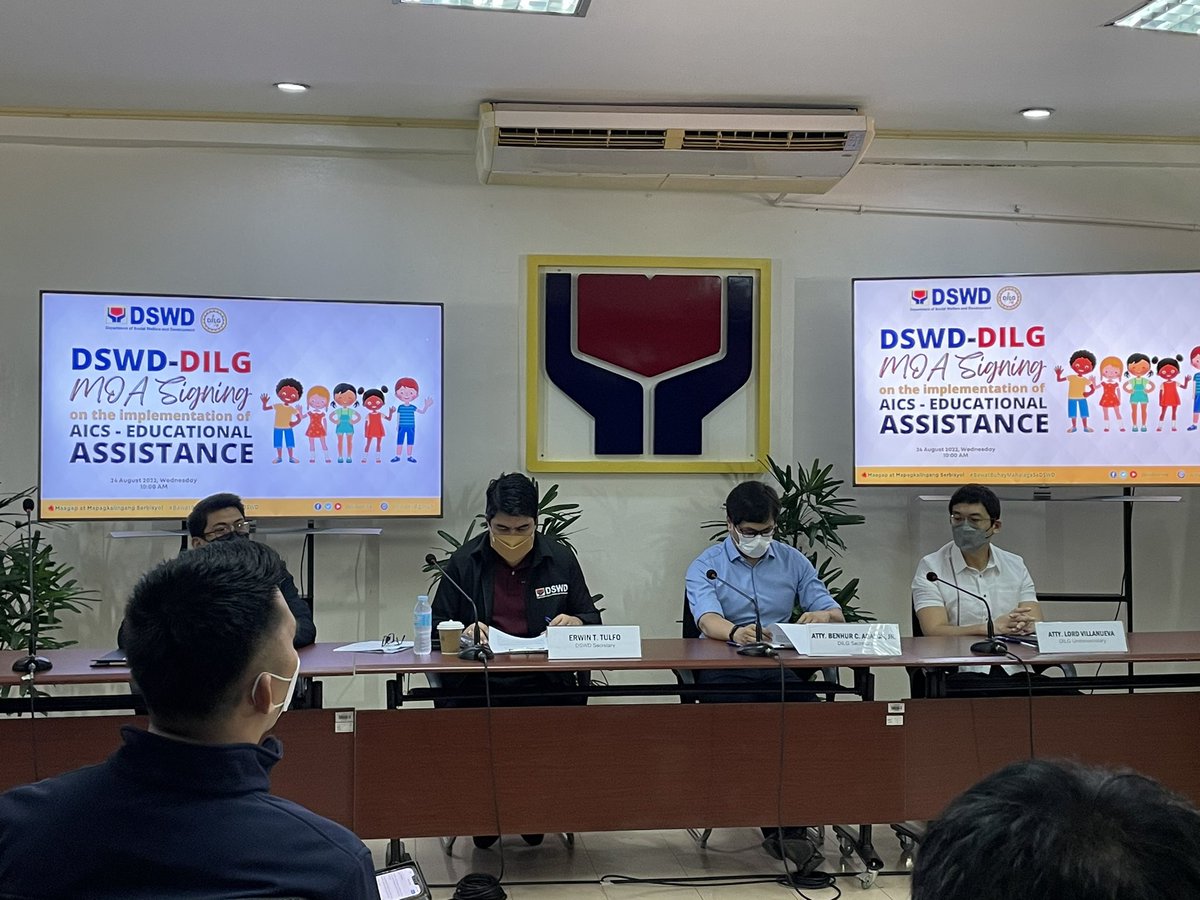 DSWD Sec. Erwin Tulfo & DILG Sec. Benhur Abalos will be signing the ... DSWD Sec. Erwin Tulfo & DILG Sec. Benhur Abalos will be signing the ...