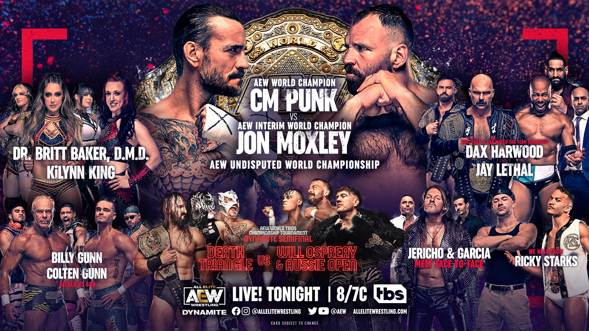 All Elite Wrestling on Twitter: "#AEWDynamite TONIGHT 8/7c LIVE on TBS! -#AEW Undisputed World ...