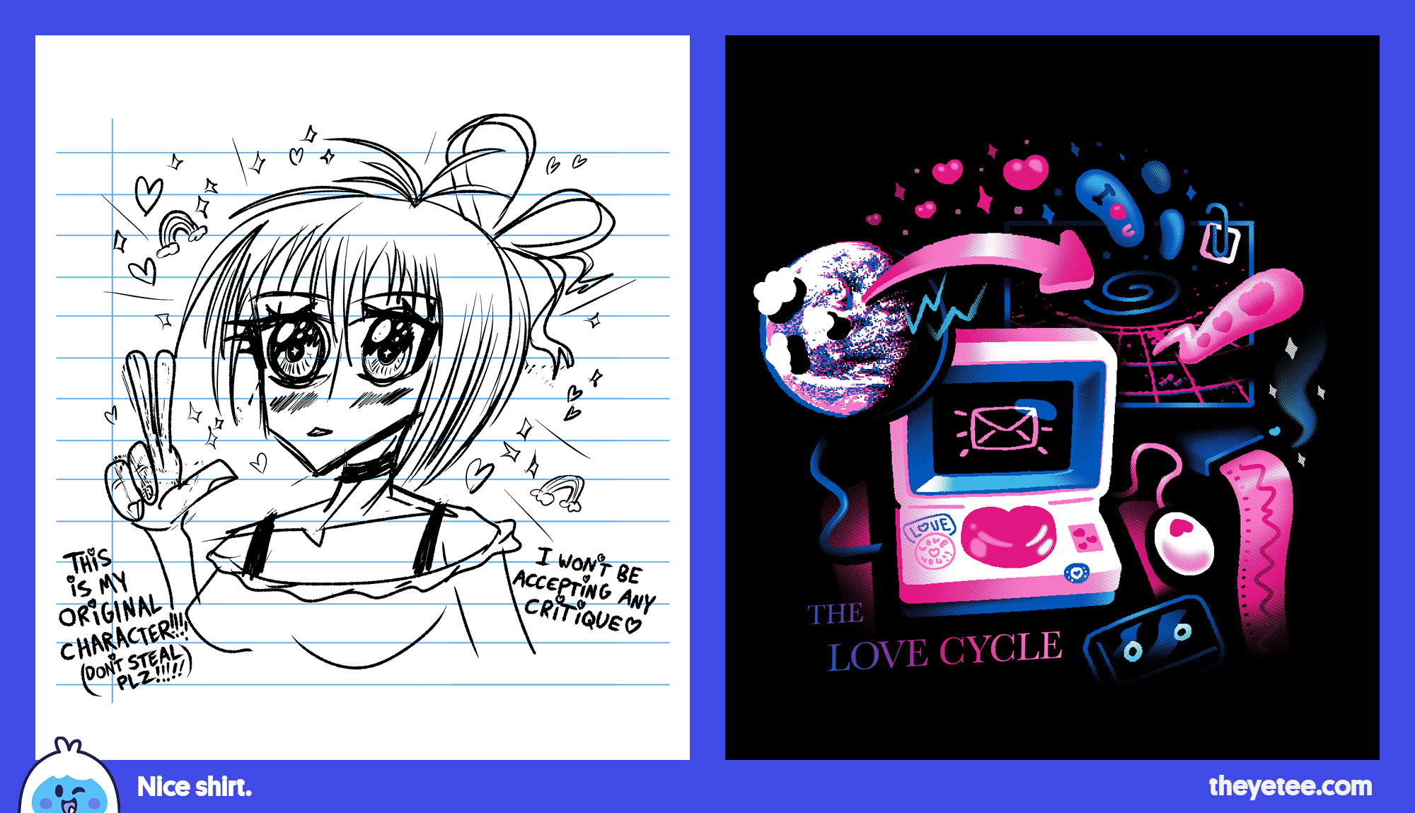 The Yetee 🌈 on Twitter: "NEW! We’ve got My OC (Do Not Steal) designed by @Neat_Neato and The ...