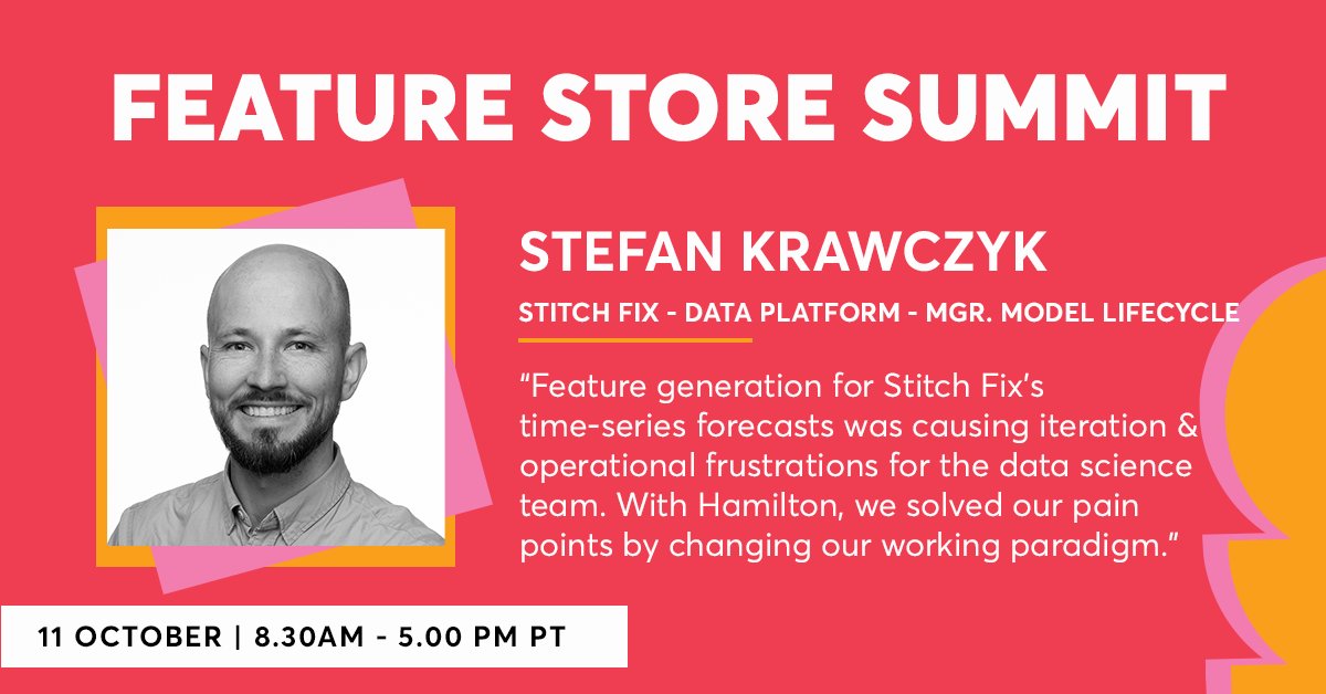 featurestore.org on Twitter: "More Feature Store Summit 2022 speakers! 🔥 Join Stefan Krawczyk ...