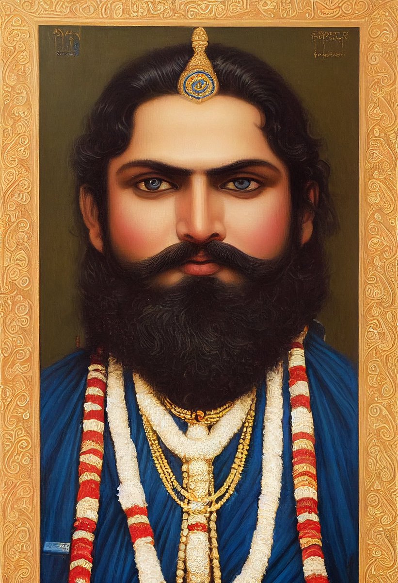 Portraits of a Vedic Hindu Arya King and Queen. Made by the new version ...