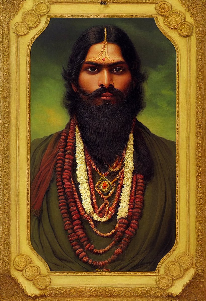 Portraits of a Vedic Hindu Arya King and Queen. Made by the new version ...