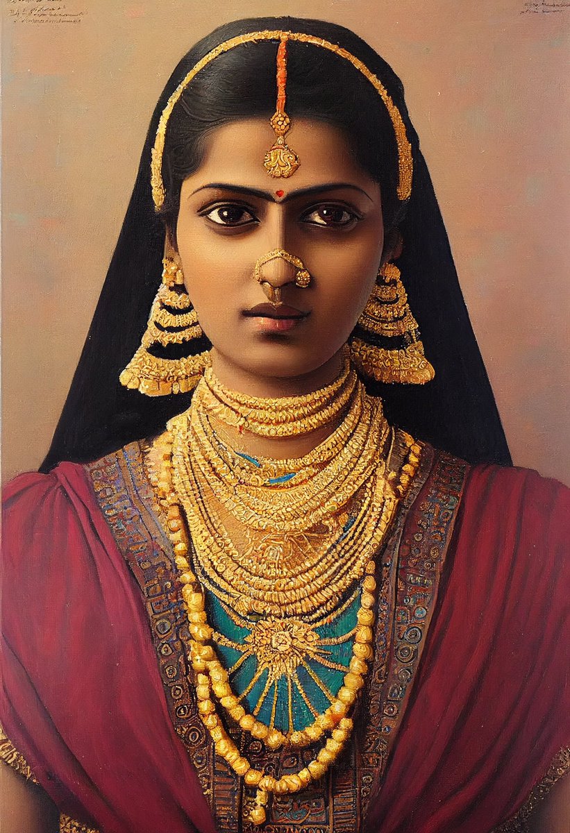 Portraits of a Vedic Hindu Arya King and Queen. Made by the new version ...