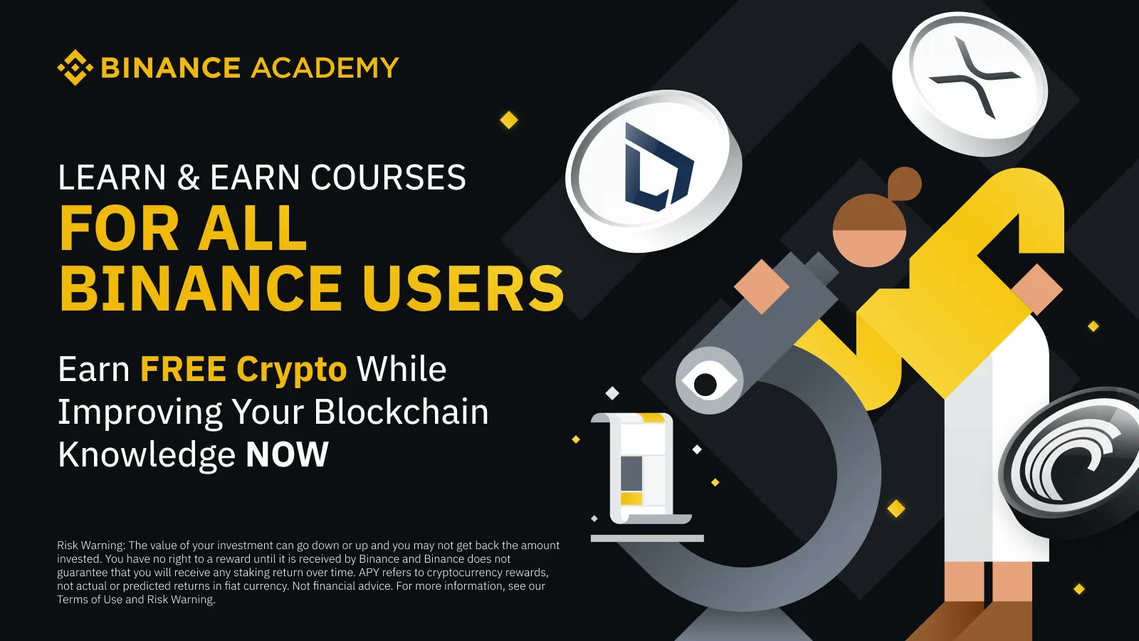 Binance on Twitter: "Boost your blockchain knowledge and earn free crypto with #Binance Learn ...
