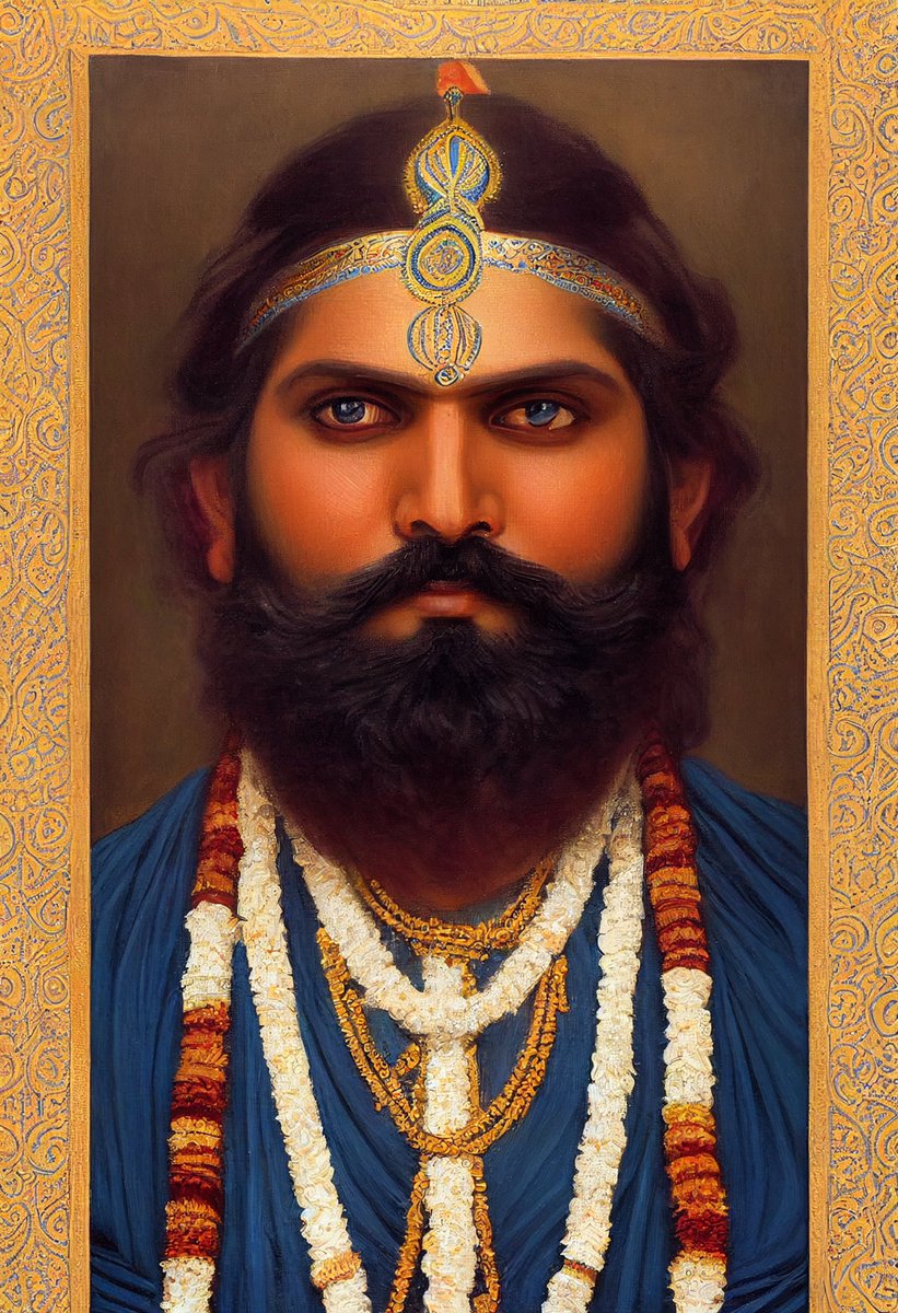 Portraits of a Vedic Hindu Arya King and Queen. Made by the new version ...