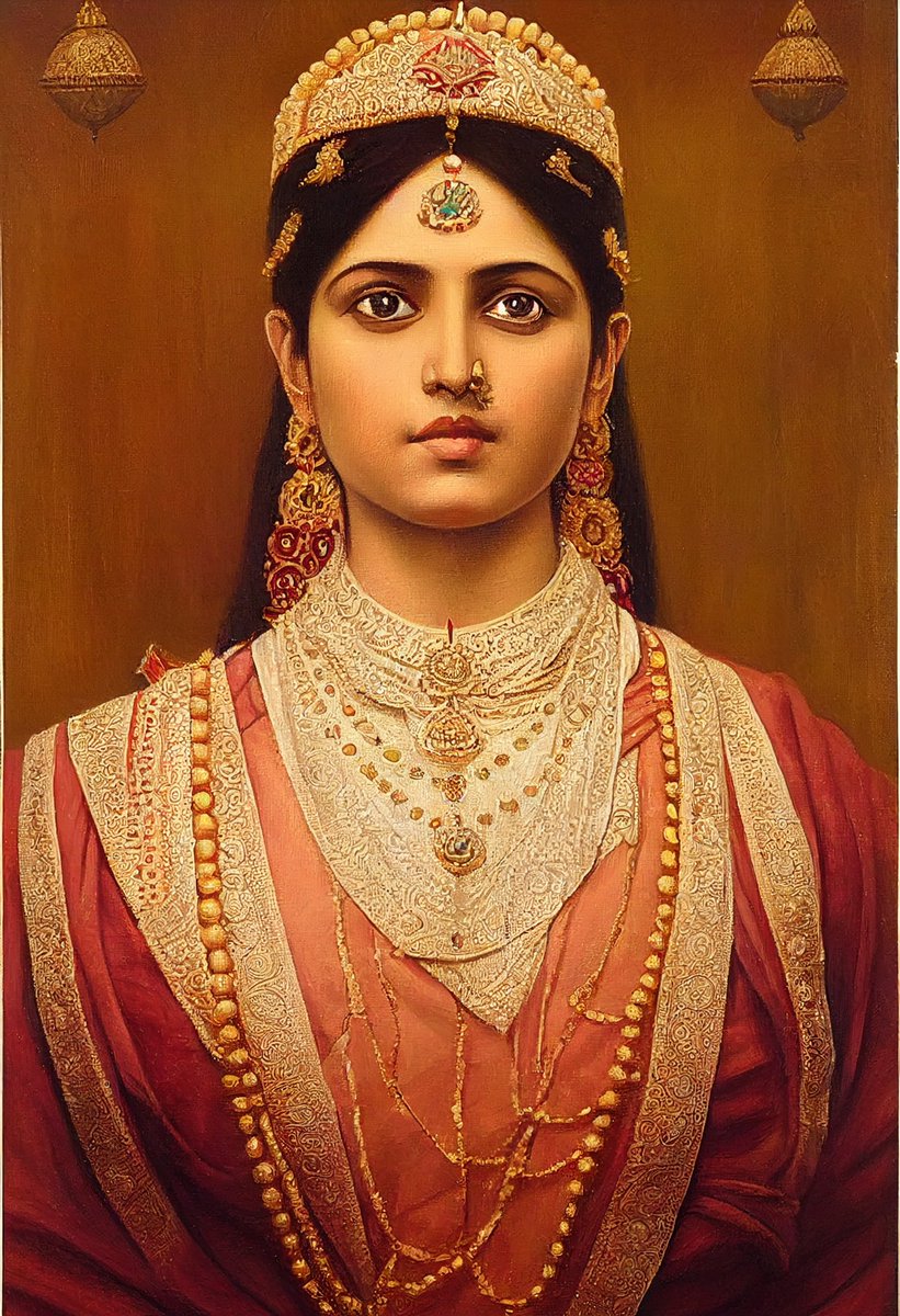 Portraits of a Vedic Hindu Arya King and Queen. Made by the new version ...