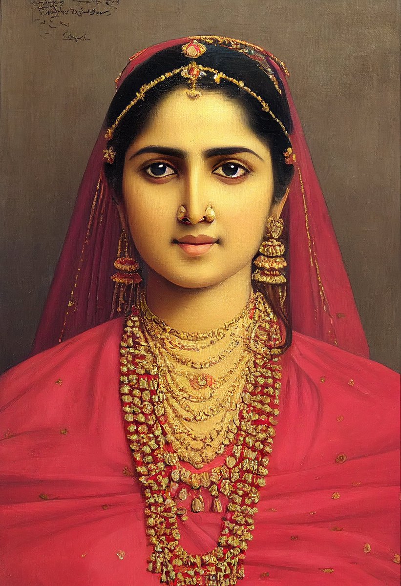 Portraits of a Vedic Hindu Arya King and Queen. Made by the new version ...