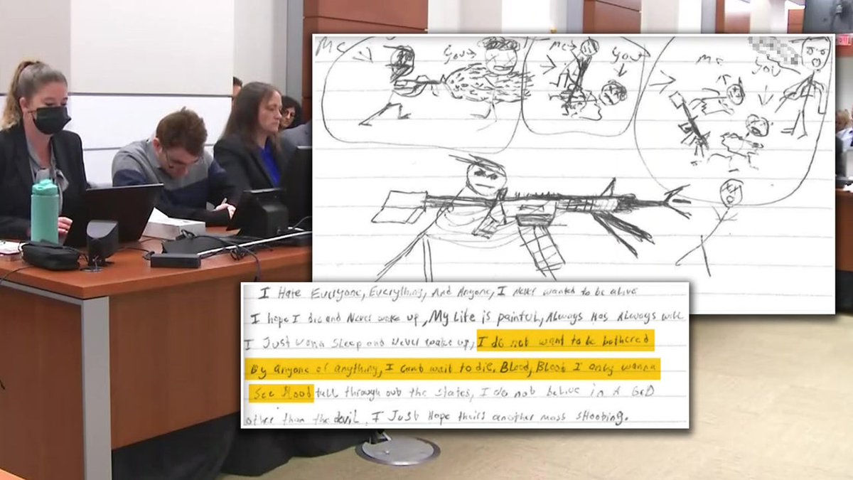 Parkland shooter Nikolas Cruz's disturbing jailhouse drawings show ...