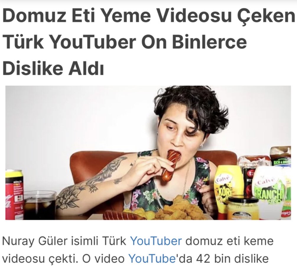Özlem Doğan on Twitter: "Domuz eti yeme videosuyla ünlenen Nuray Güler ...