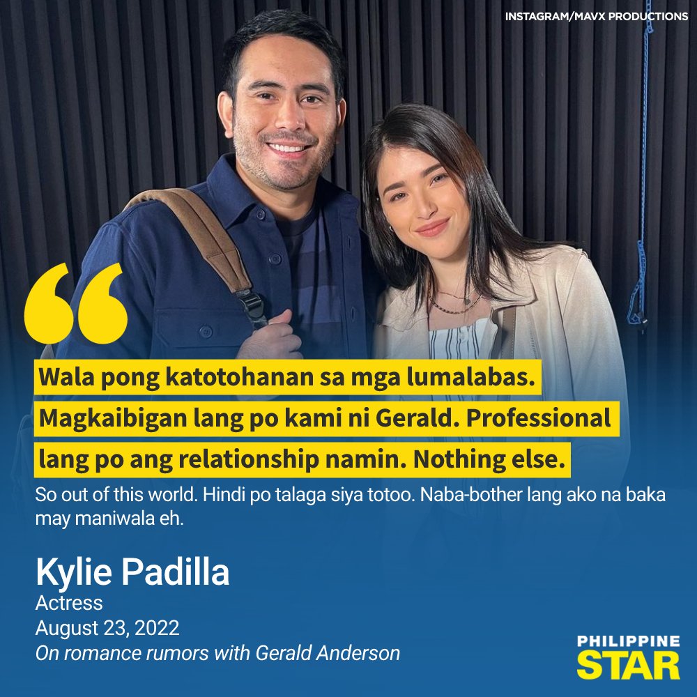 The Philippine Star on Twitter: "'MAGKAIBIGAN LANG PO KAMI NI GERALD' Actress Kylie Padilla on ...