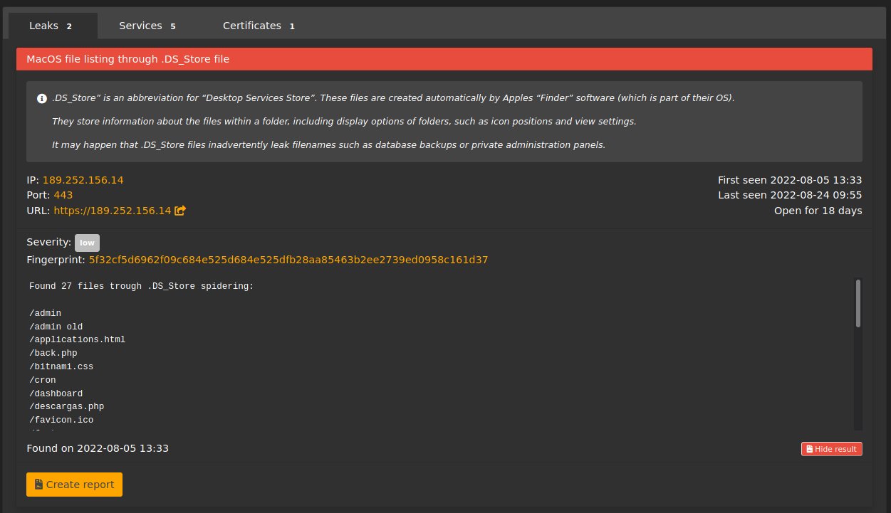 LeakIX on Twitter: "Summer cleaning : - Search results are now clearer, no more plugin mixin ...