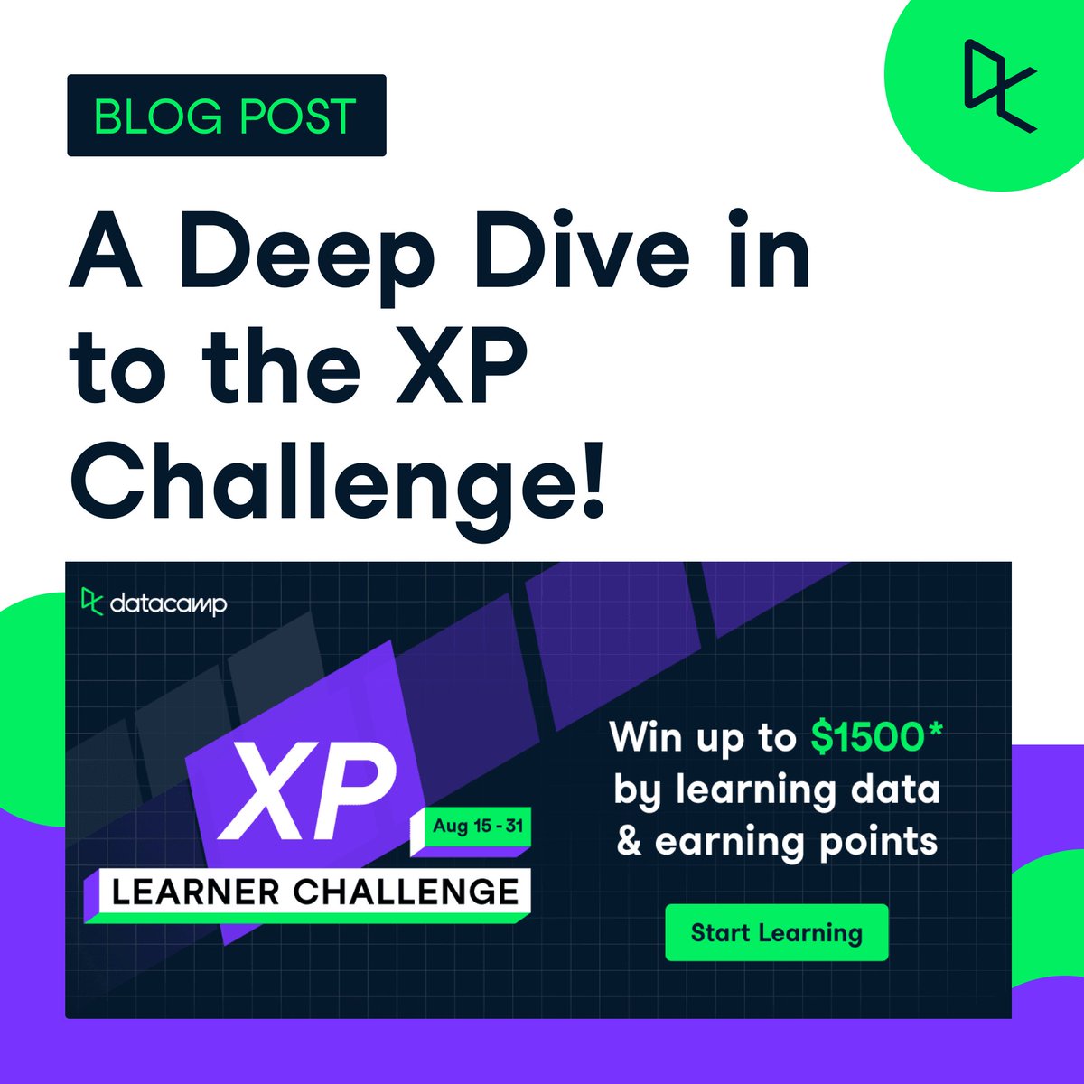 DataCamp on Twitter: "Jump into the DataCamp XP Challenge and learn your way to a $1500 prize ...