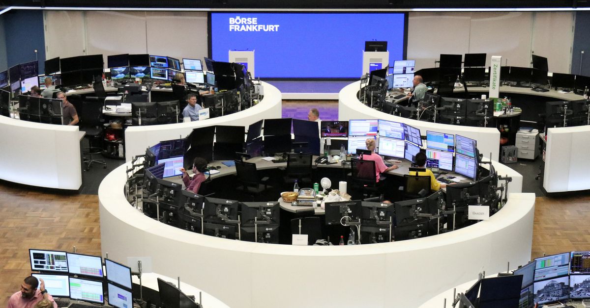 European bourses flat as defensive stocks offset growth fears https://t ...