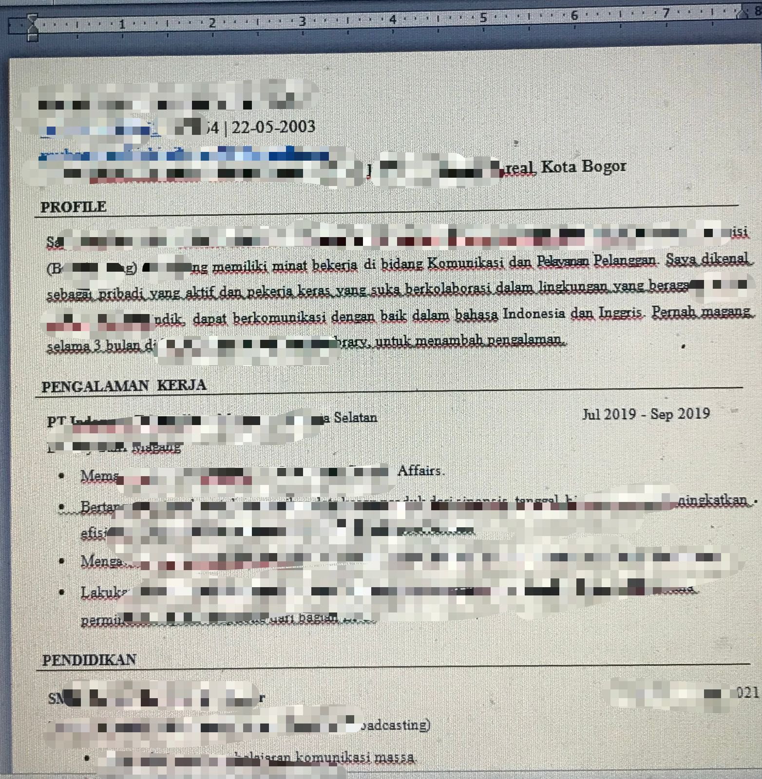 BACA RULES DI (bit.ly/worksfess) on Twitter: "Guys serius nanya, kalo begini cv ats kan namanya ...