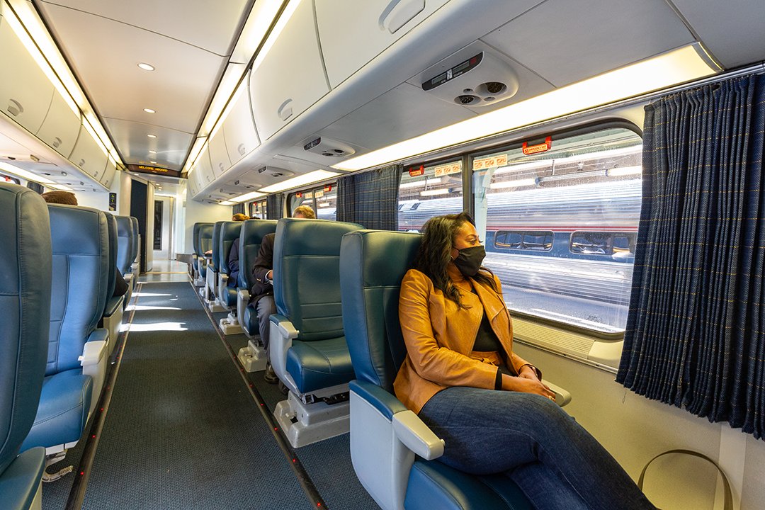 Amtrak Train First Class Interior