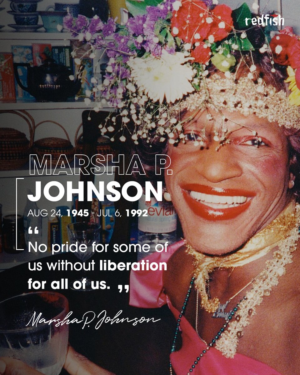redfish on Twitter: "Today would have been Marsha P. Johnson's 77th ...