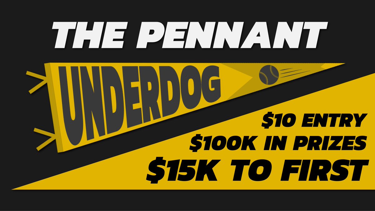 Underdog Fantasy on Twitter: "MLB Playoff Best Ball is here 🥳 $10 Entry $100k in Prizes $15k to ...