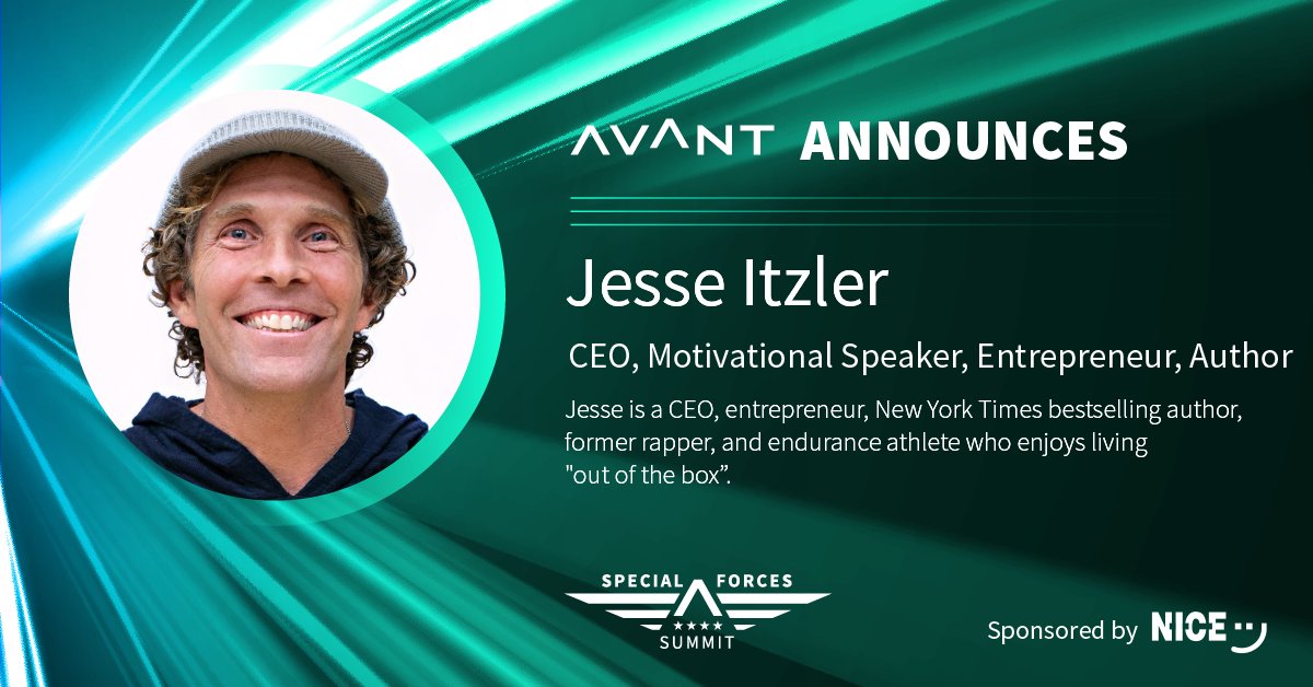 AVANT on Twitter: "Meet our third and final Celebrity Keynote Speaker, @JesseItzler! He's coming ...