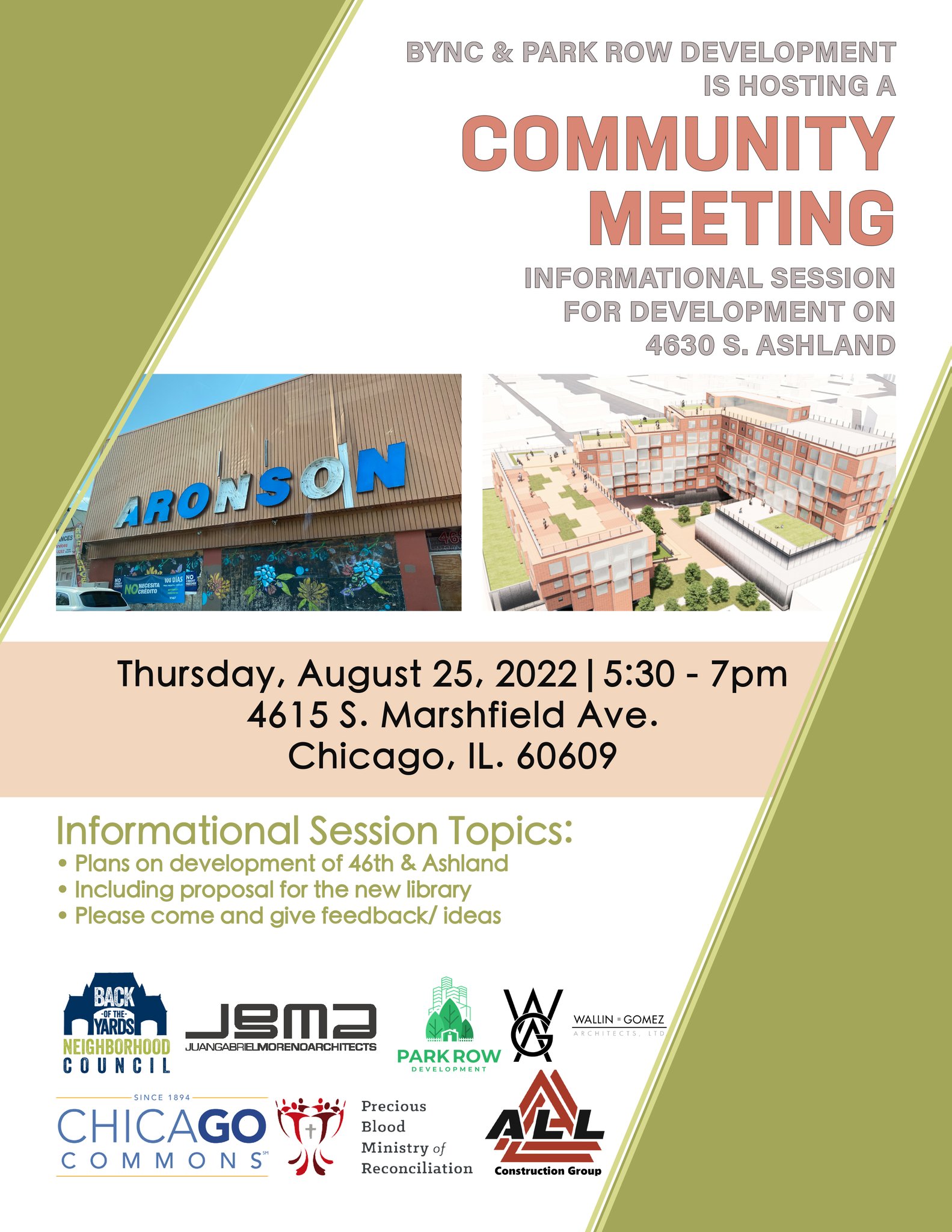 Chicago Commons on Twitter: "TOMORROW! @BYNCorg & Park Row Development are hosting a Community ...