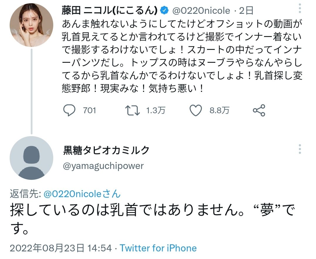 十字架磔撮影カメラマン ぴら斗さんのプライベート垢 on Twitter: "RT @takigare3: ツイッタラー「モデルの藤田ニコルの動画に乳首らしきものが映り込んでるぞ ...