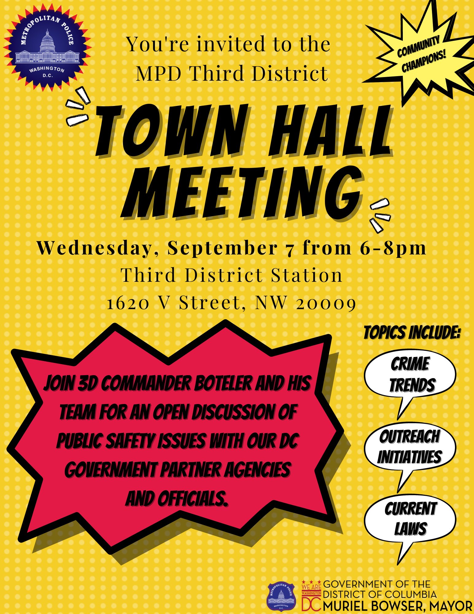 Town Hall Meeting Flyer