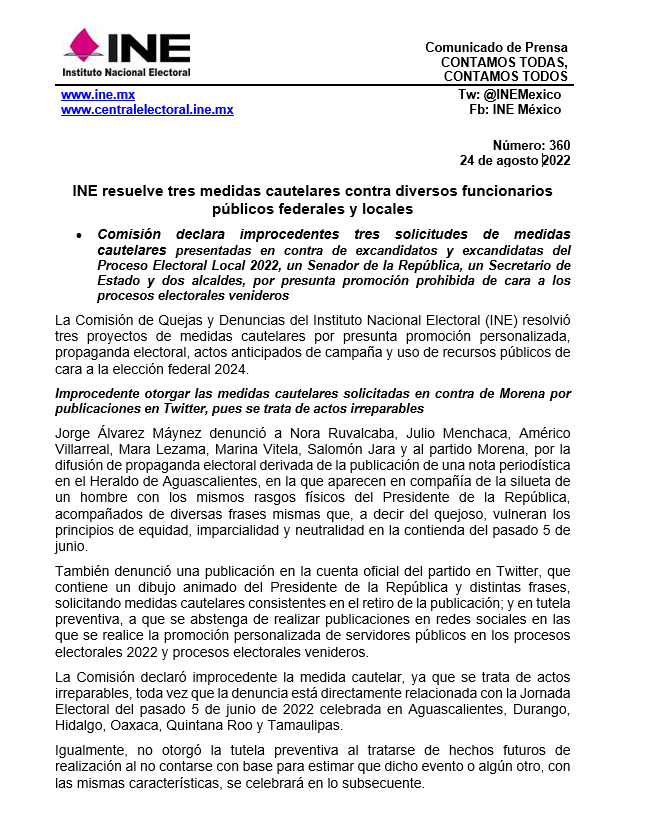 Inemexico On Twitter 📑 Boletínine Ine Resuelve Tres Medidas
