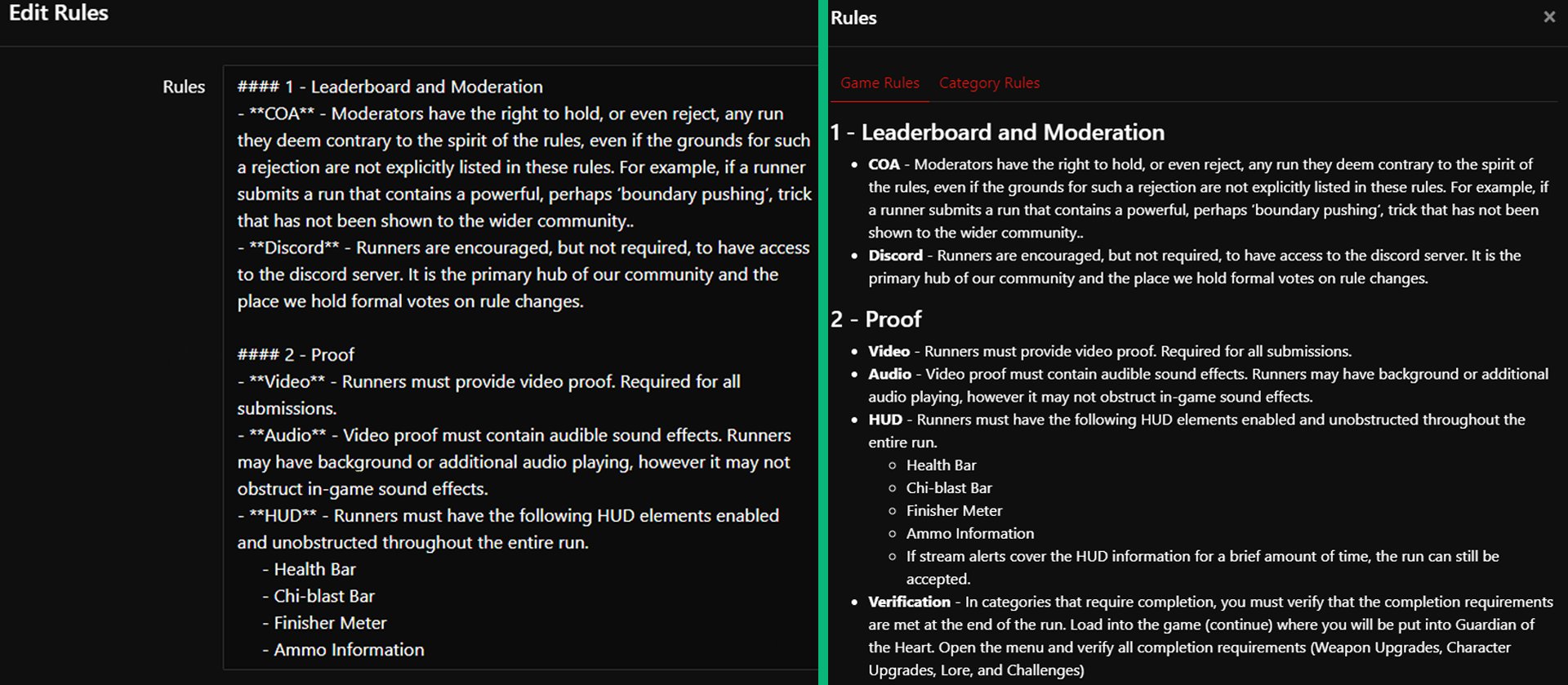 Speedrun.com on Twitter: "Want to organize your rules or guides better? Try markdown! https://t ...
