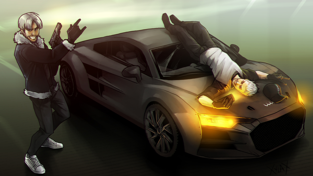 Xylax on Twitter: "Na szybcika, pamiątkowy arcik po Car Dealerze :D Carbo i Erwin uciekli Obeyem ...