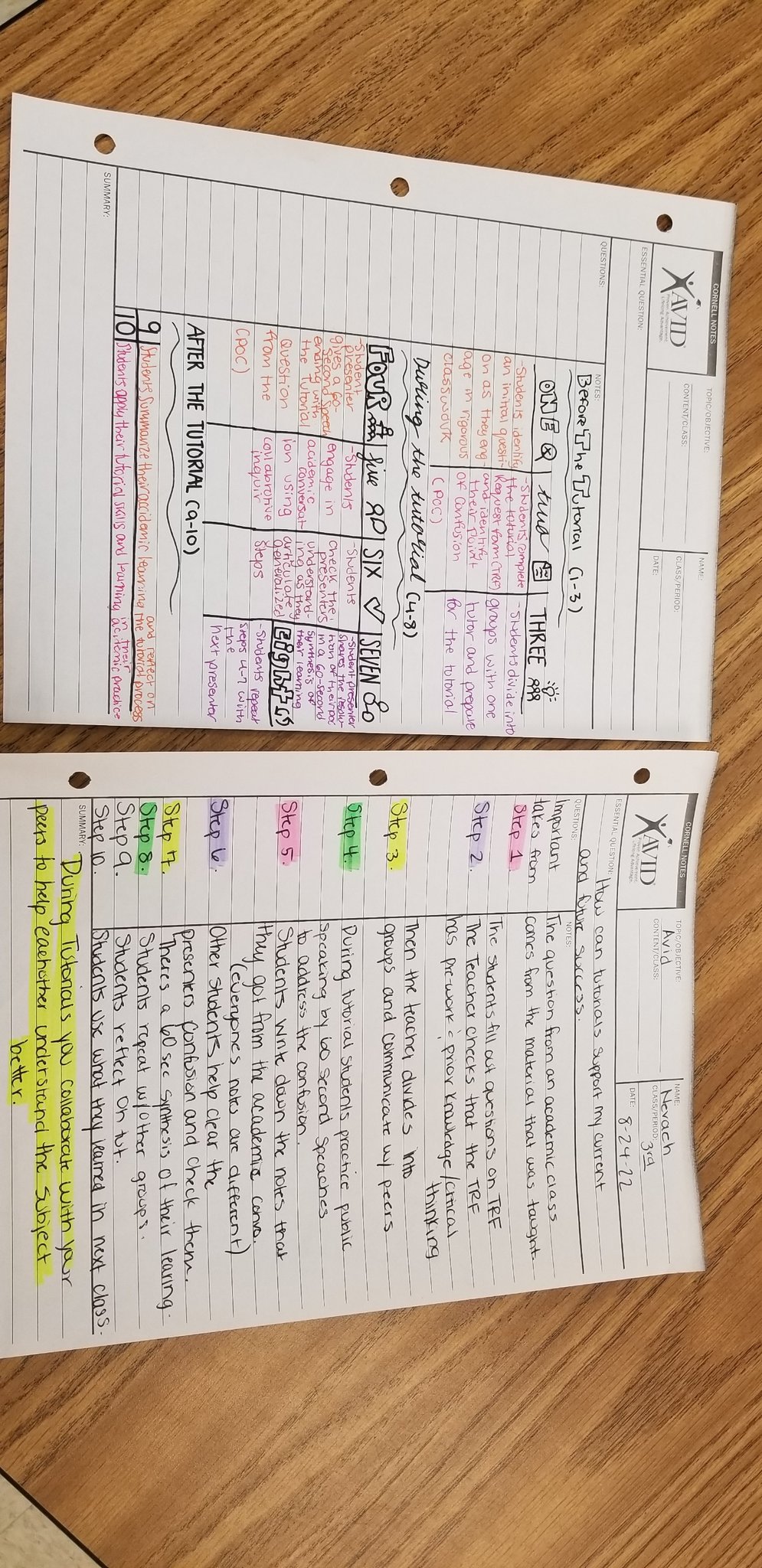 Forest AVID on Twitter: "9th grade AVID students practicing their ...