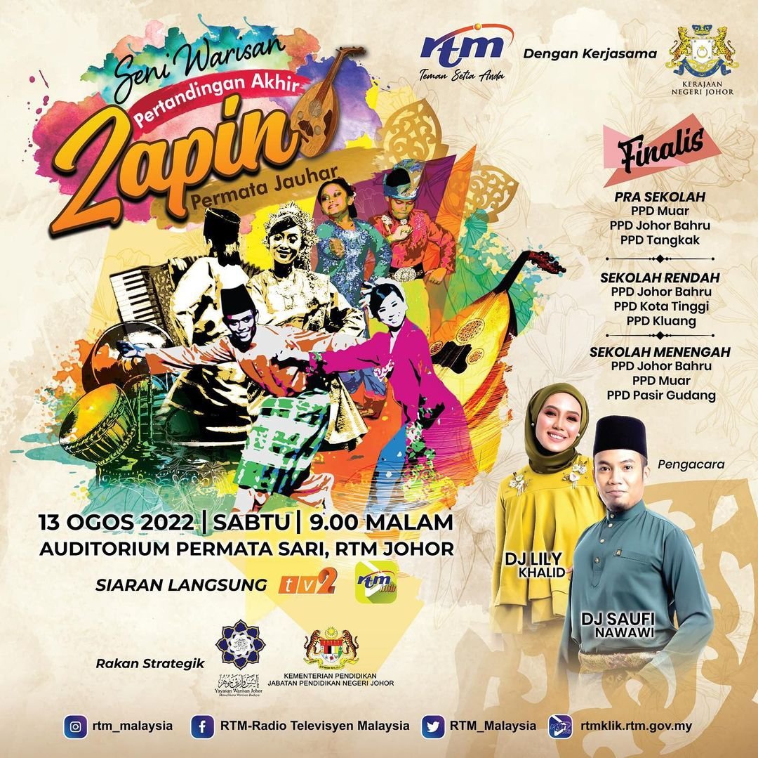 RTM Malaysia on Twitter: "Zapin.. keunikan berzaman.. seni warisan negeri Johor.. Saksikan ...