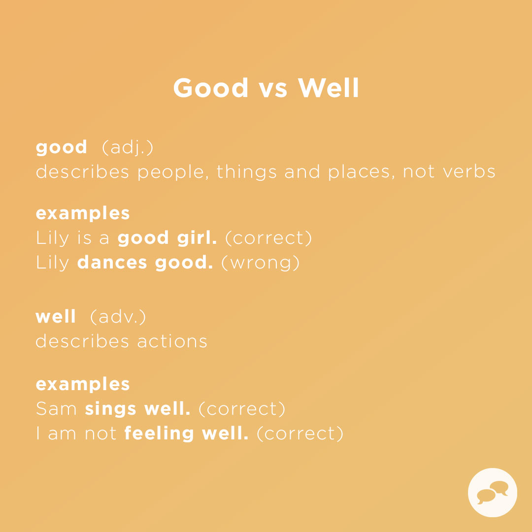 EnglishCentral on Twitter: "What's the difference between "good" and ...