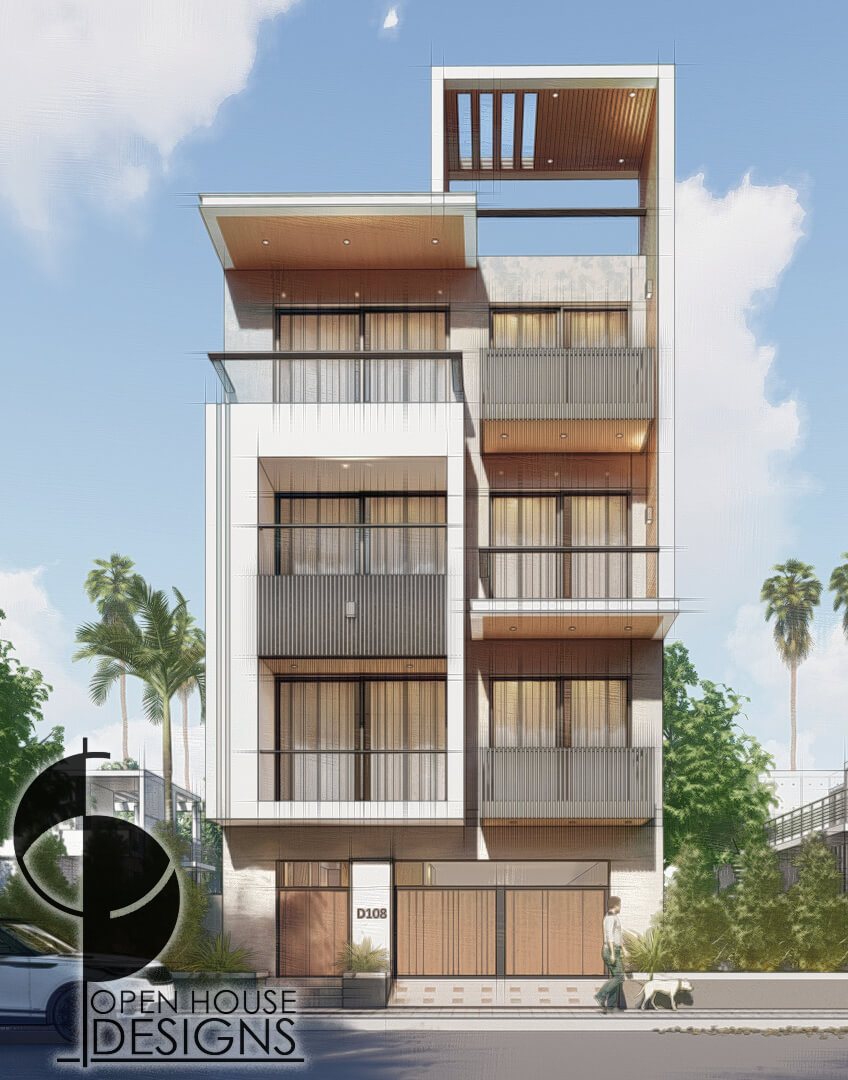 3 Storey Residential Building Design