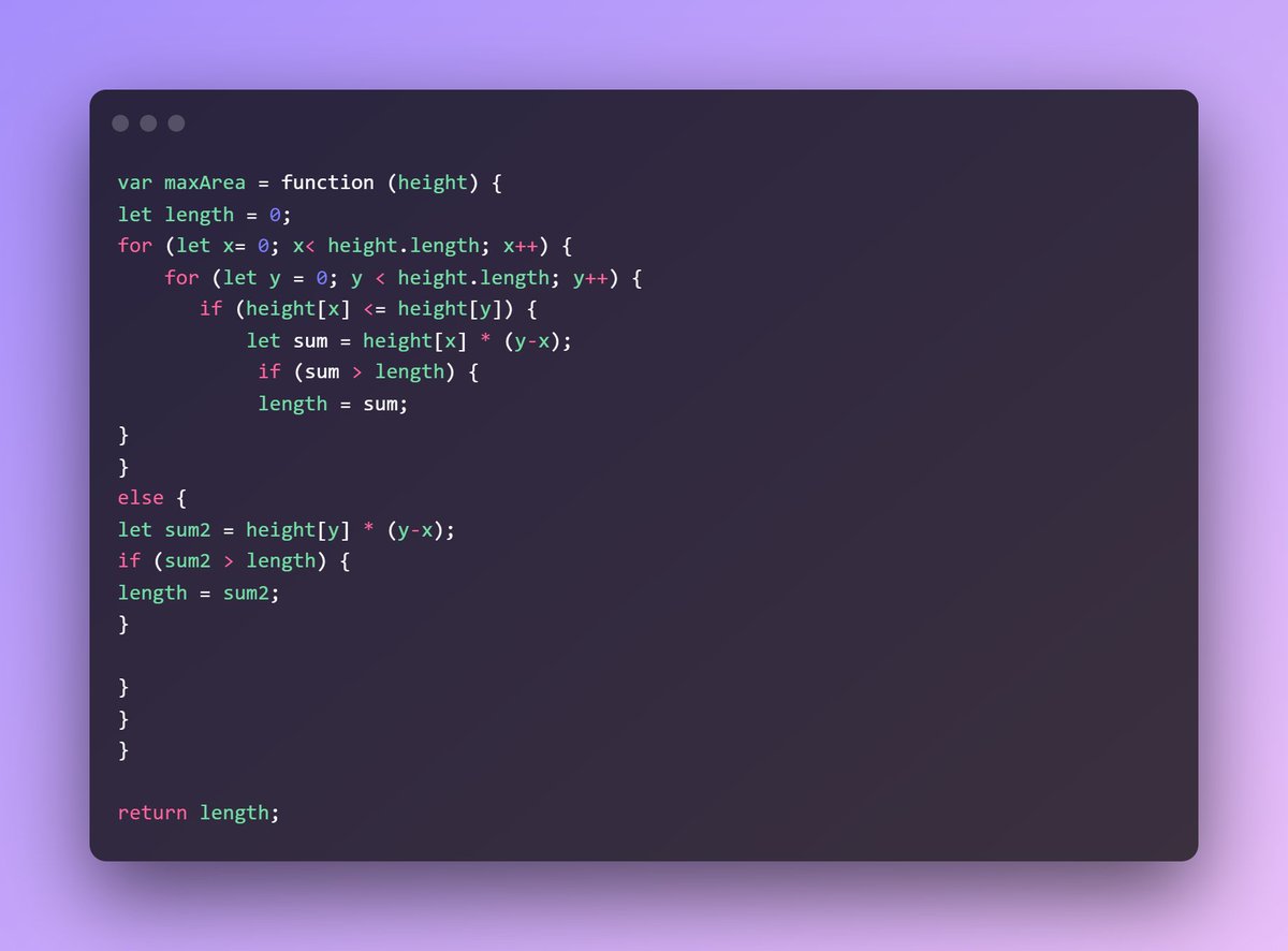 Data Structures & Algorithm in JavaScript 👨🏻‍🏫 Container With Most ...