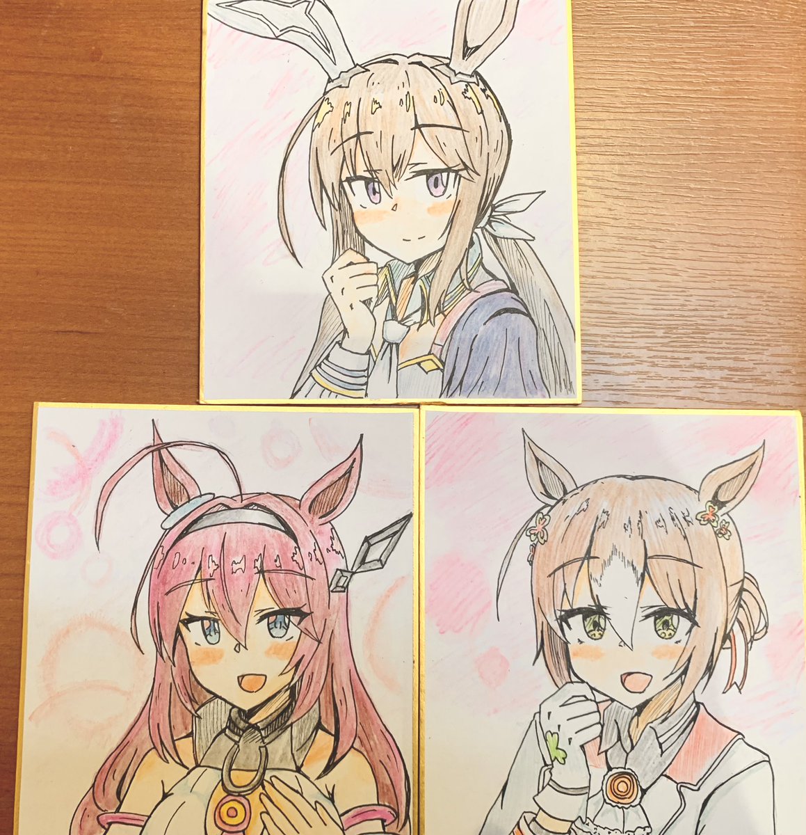 ウマ娘「明日のコミケでウマ娘のミニ色紙も頒布します〜!!1枚1000円全て1点限りです!」藍ぽん@C105（日）西き38aの漫画